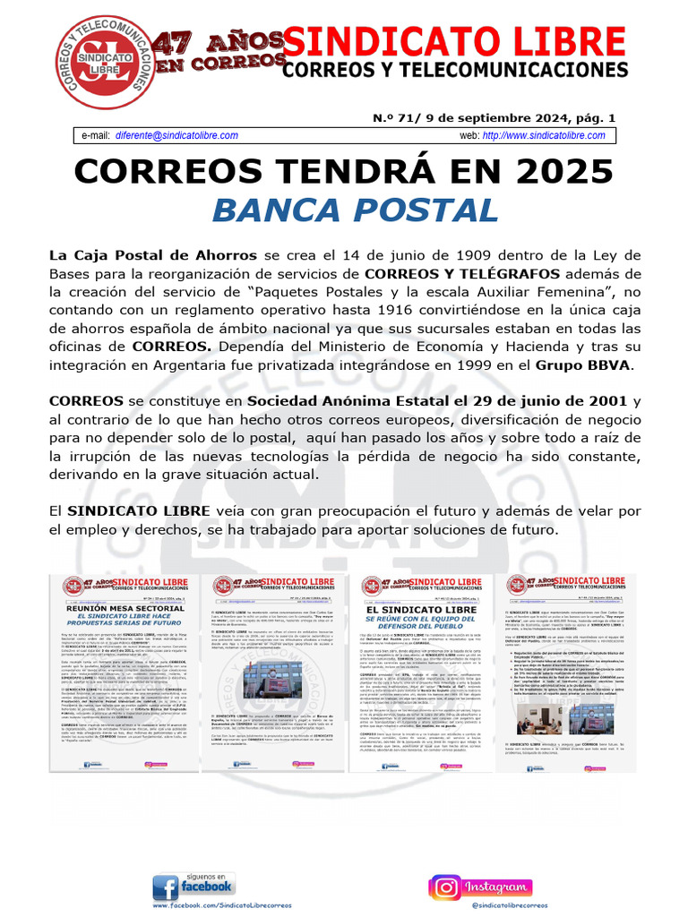 71 Correos Tendra Banca Postal | PDF