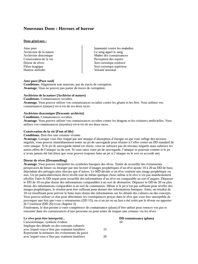 D&D 3.5 - Heroes of Horror - Dons | PDF