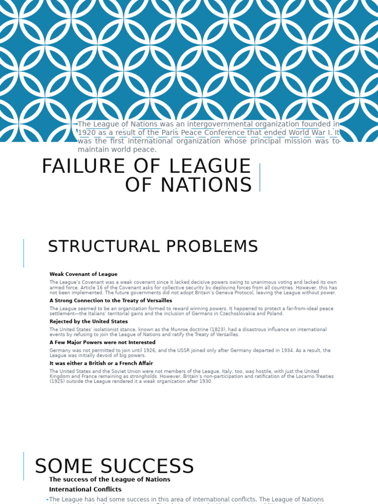 Failure of League of Nations | PDF