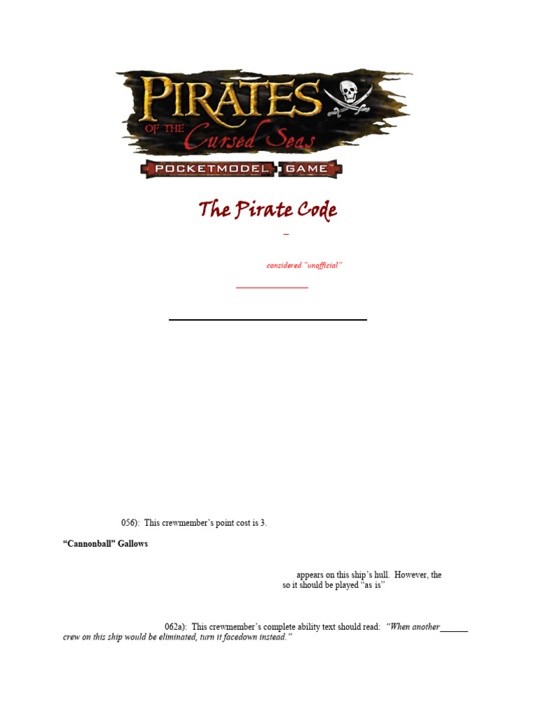 The Pirate Code FAQ Dec 2016 | PDF