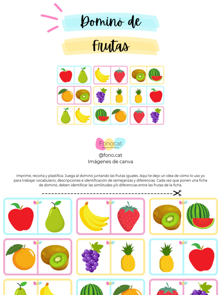 Dominó de Frutas | PDF
