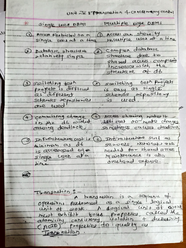 Transaction and Concurrency Control Dbms | PDF