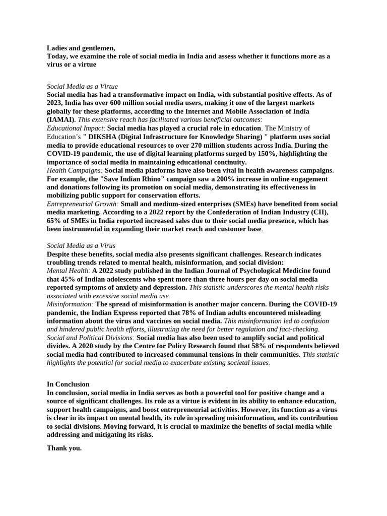 Panel Discussion Speech | PDF