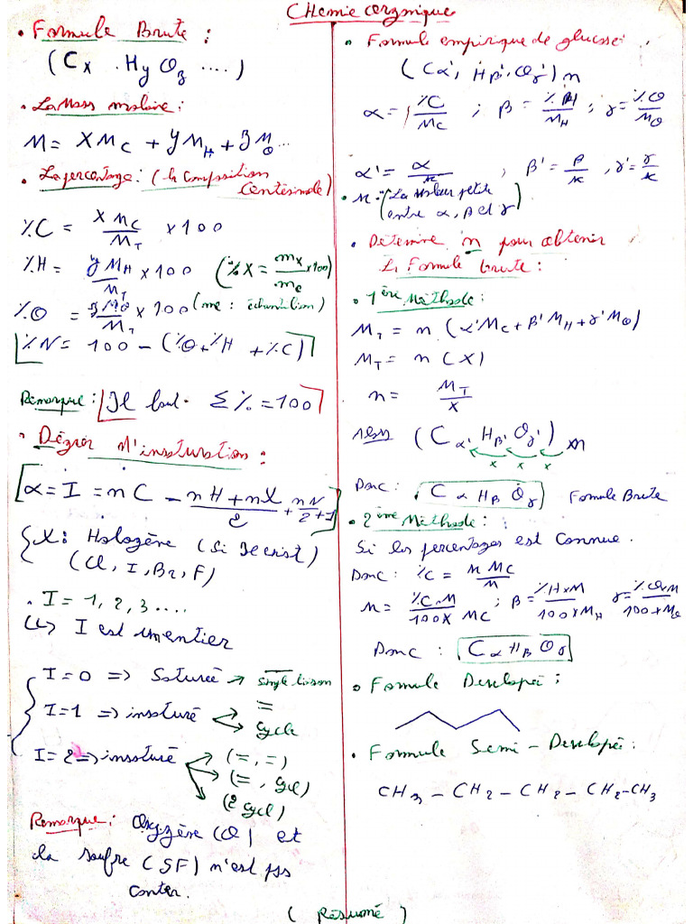 Chimie Organique s3 Résume | PDF