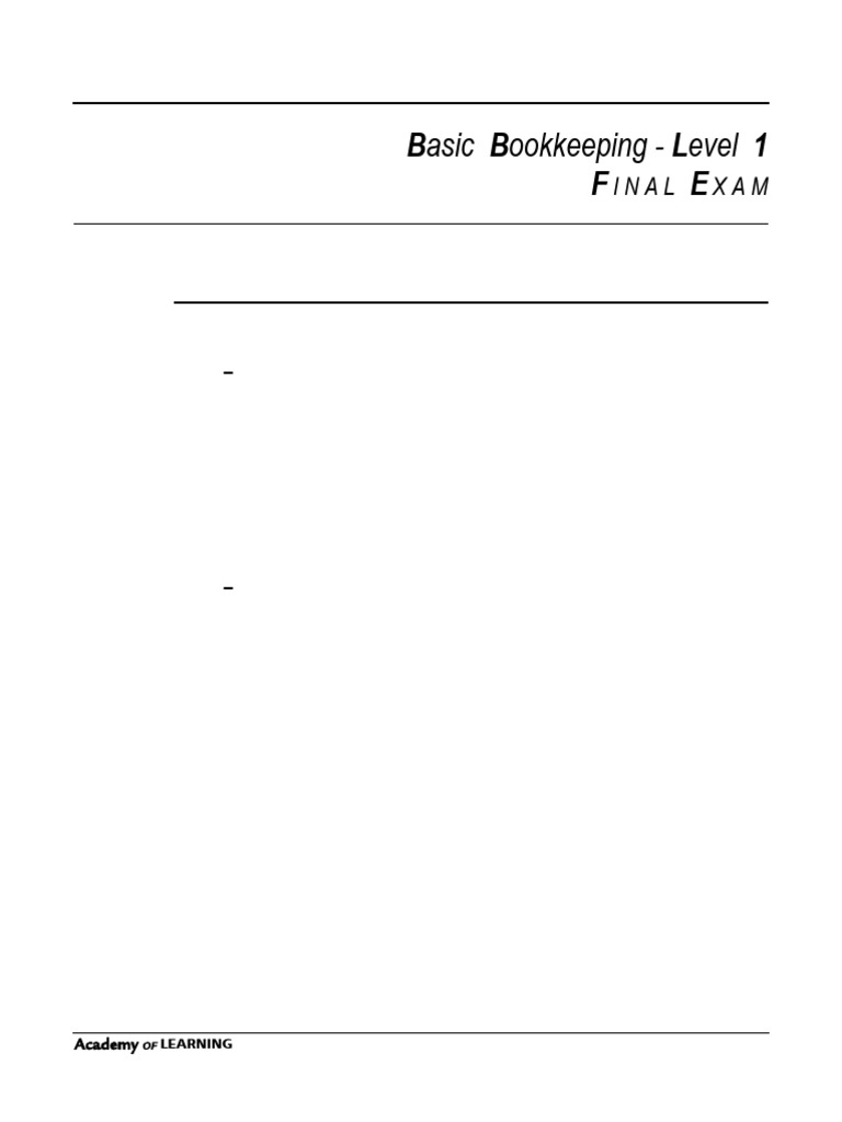B B L 1 F E: Asic Ookkeeping - Evel | PDF