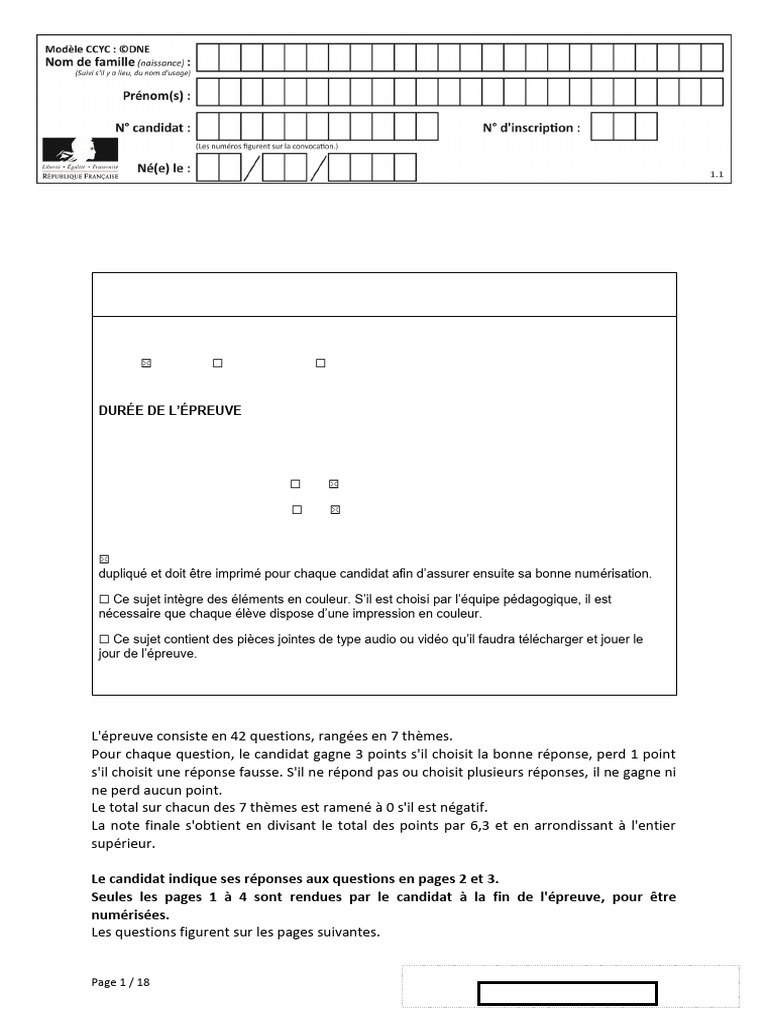 E3c Spe Numerique Informatique Premiere 03325 Sujet Officiel | PDF