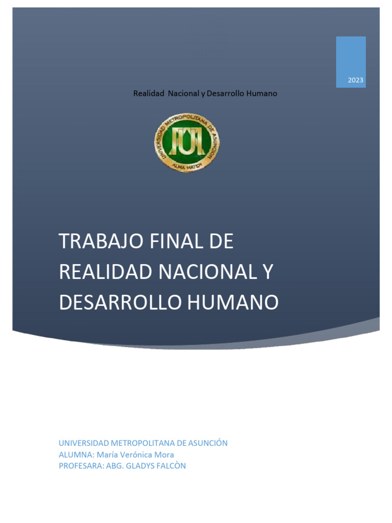 Trabajo Practico Realidad Nacional Vero | PDF