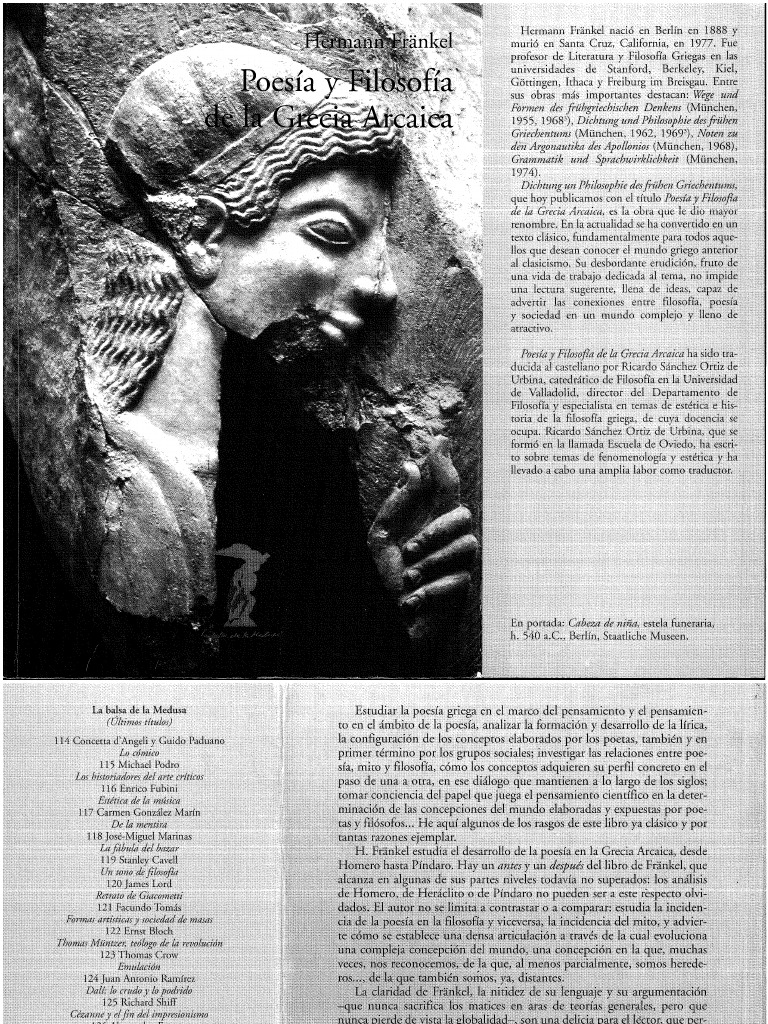 FRANKEL - Poesia y Filosofia de La Grecia Arcaica. CAP I A VII | PDF