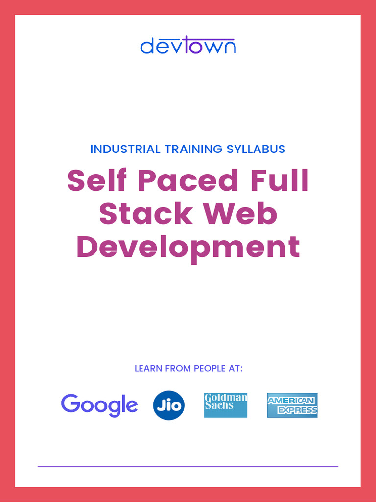 Full Stack Web Dev Self Paced-1 | PDF