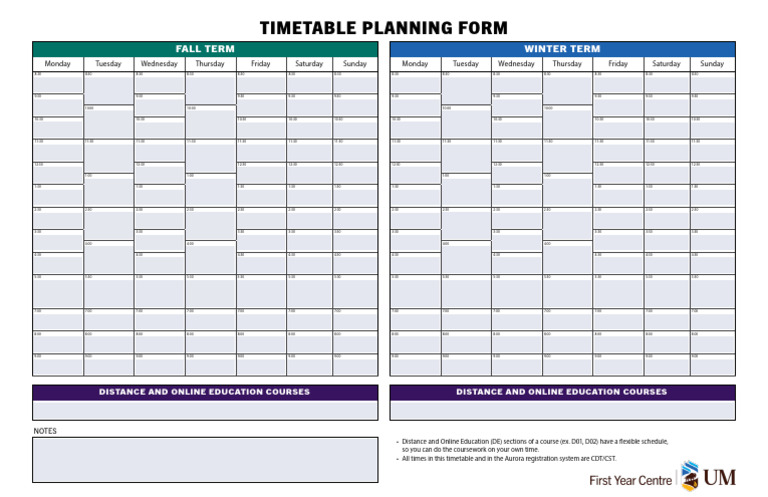 timetable_planning_form_1 | PDF