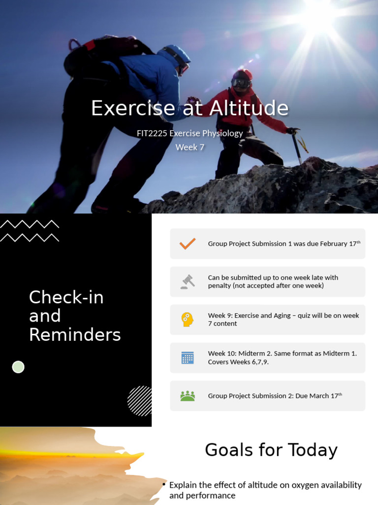 Exercise at Altitude | PDF