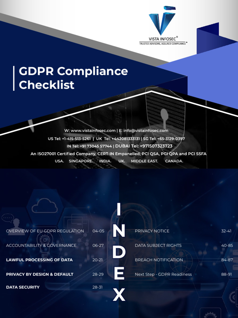 GDPR Compliance Checklist 2022 Compressed | PDF