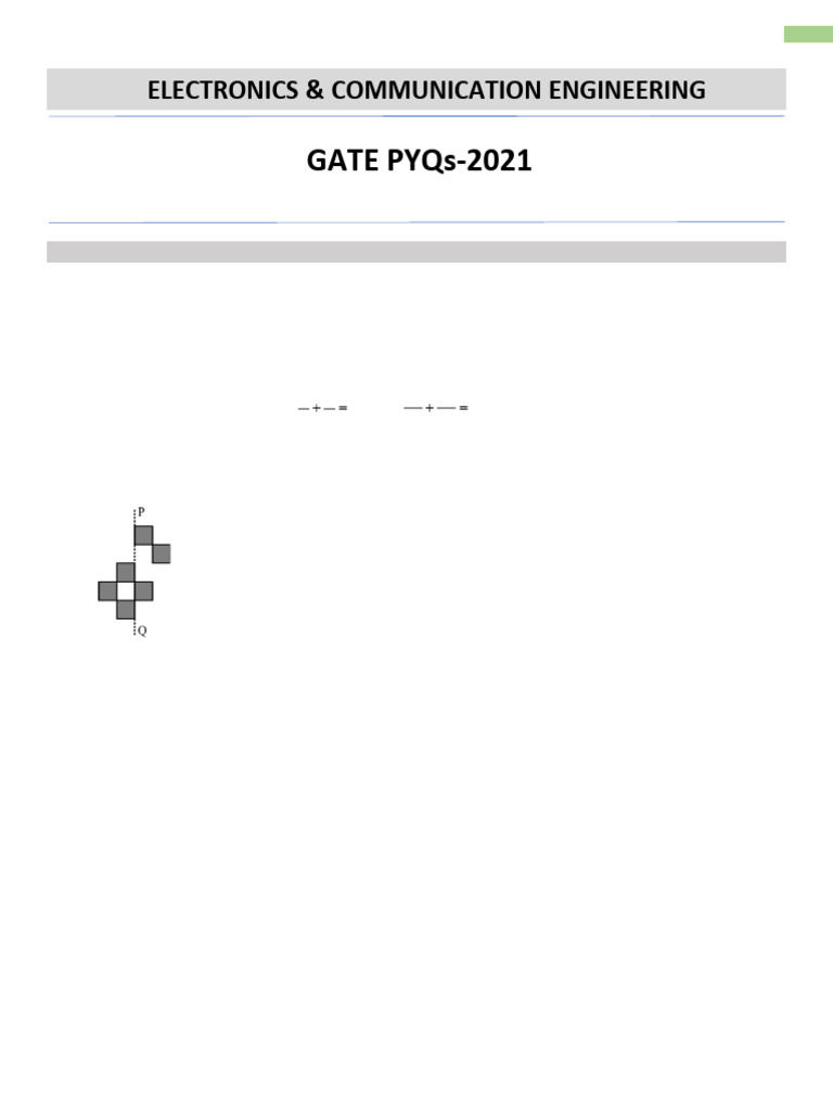 Gate Pyqs-2021: Electronics & Communication Engineering | PDF