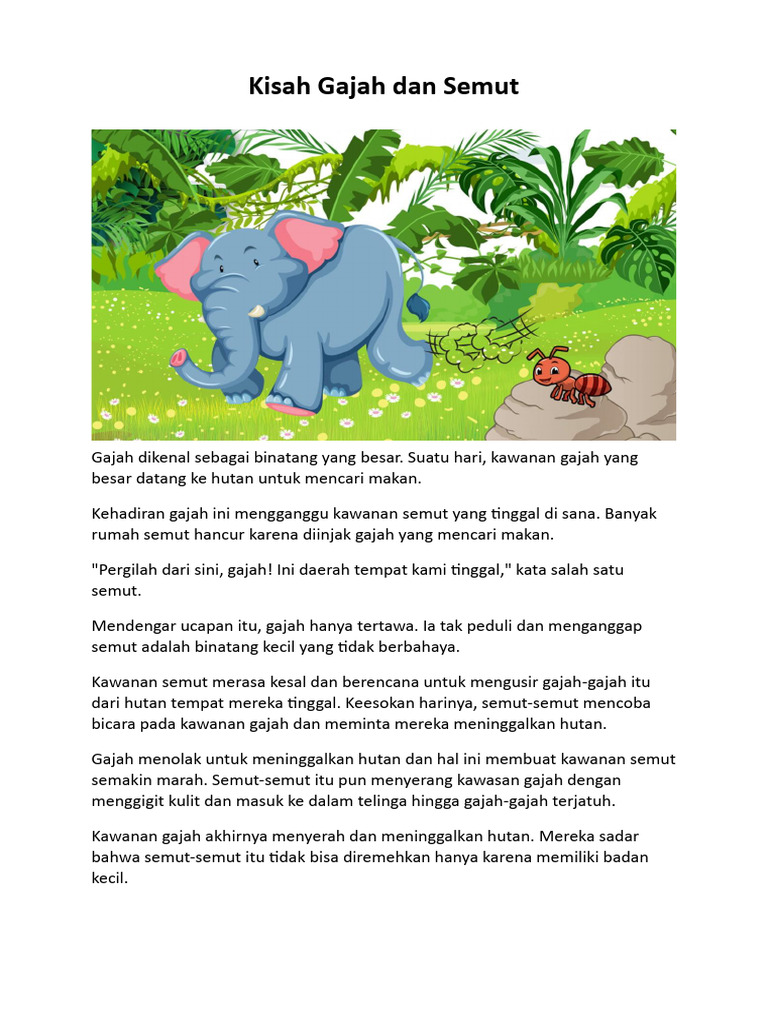 6 - Kisah Gajah Dan Semut | PDF