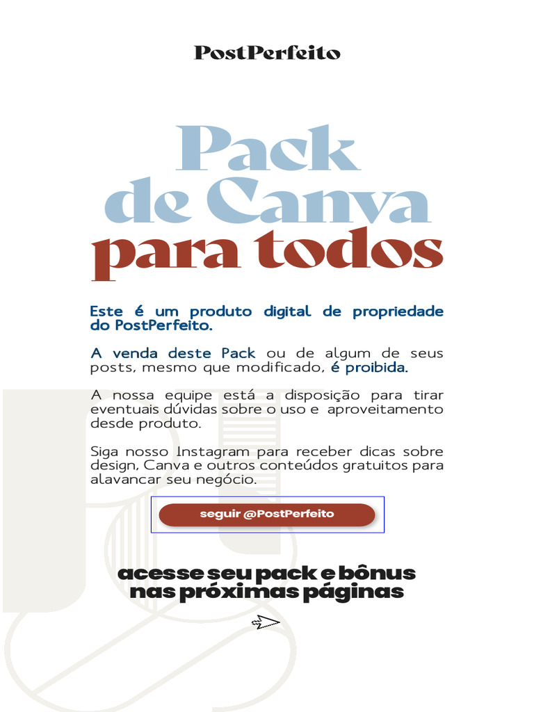 ACESSE SEU PACK PARA TODOS @PostPerfeito Aqui | PDF