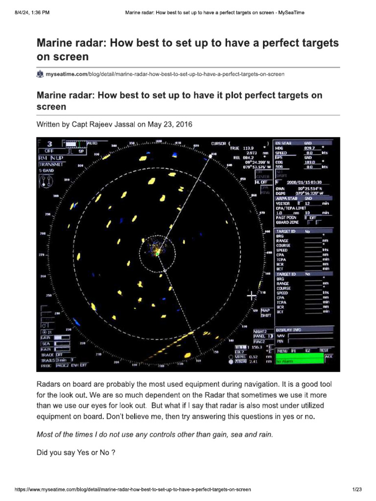 GOOD Marine Radar | PDF