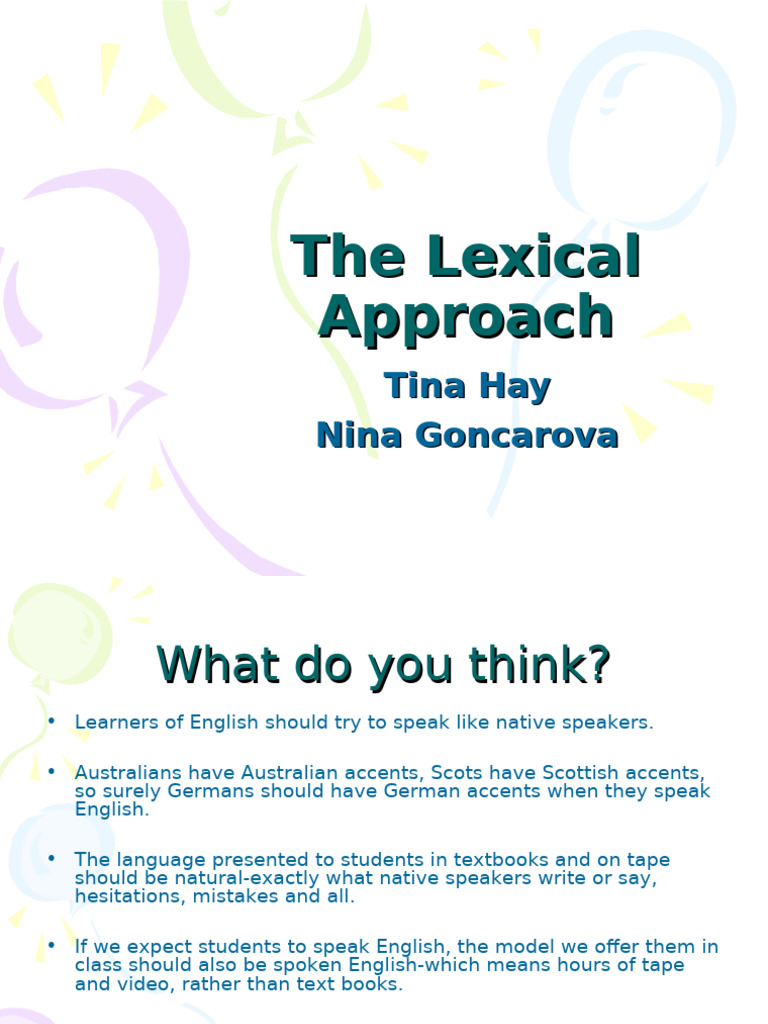 The Lexical Approach | PDF