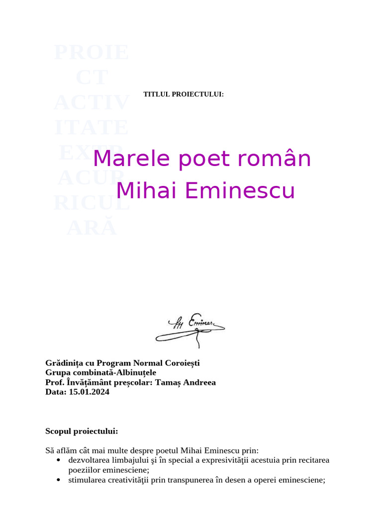 0_proiect_educational_mihai_eminescu | PDF