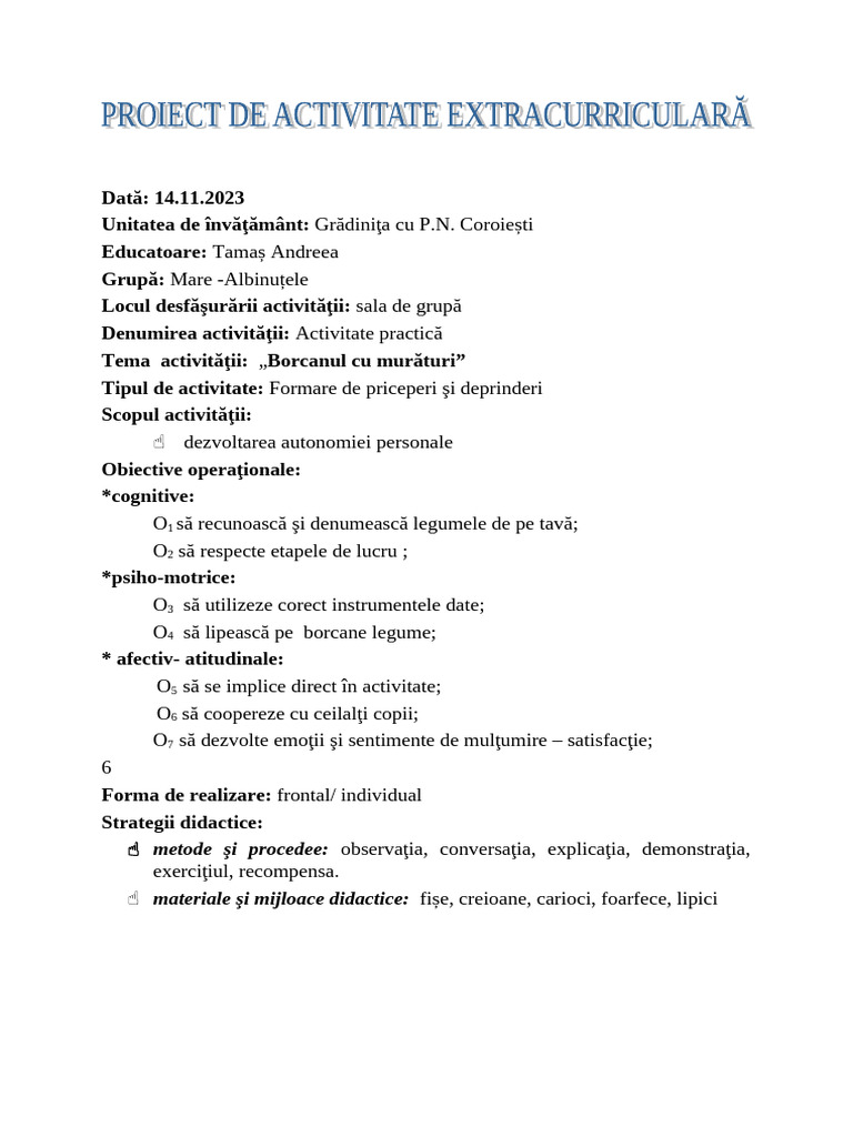 Autonomie Pers. Borcanul Cu Muraturi 3 | PDF