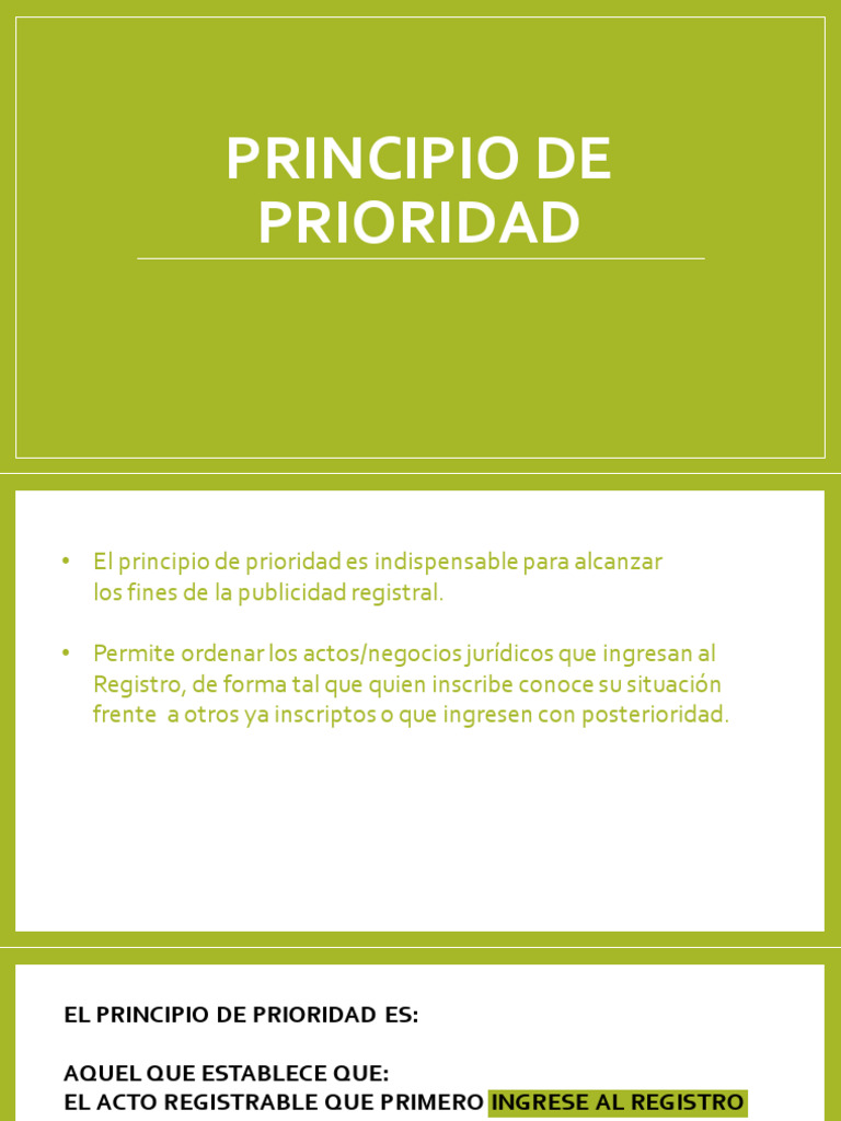 Principio de Prioridad 2024 | PDF