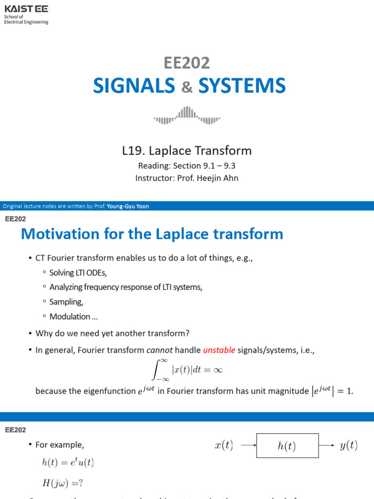 L19 Laplace Transform | PDF | Laplace Transform | Computers