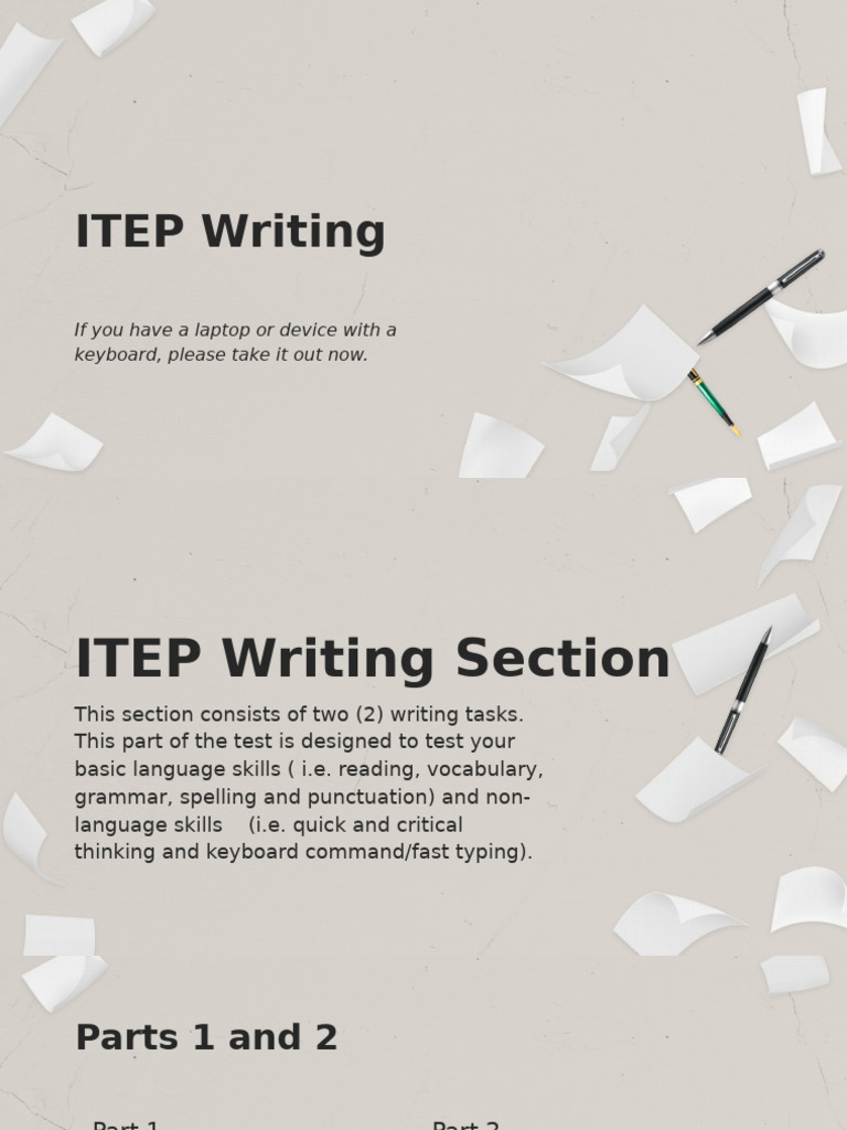 Itep Writing | PDF