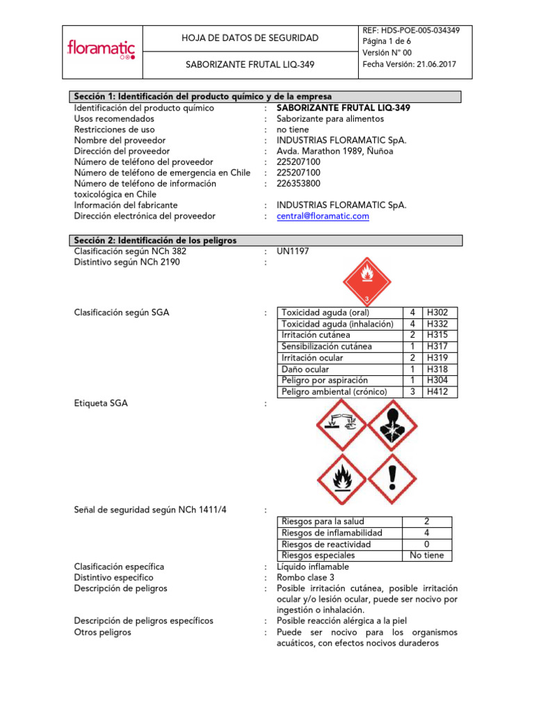 HDS Saborizante Frutal Liq 349 | PDF