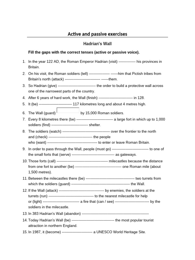 Passive Voice Exercises | PDF