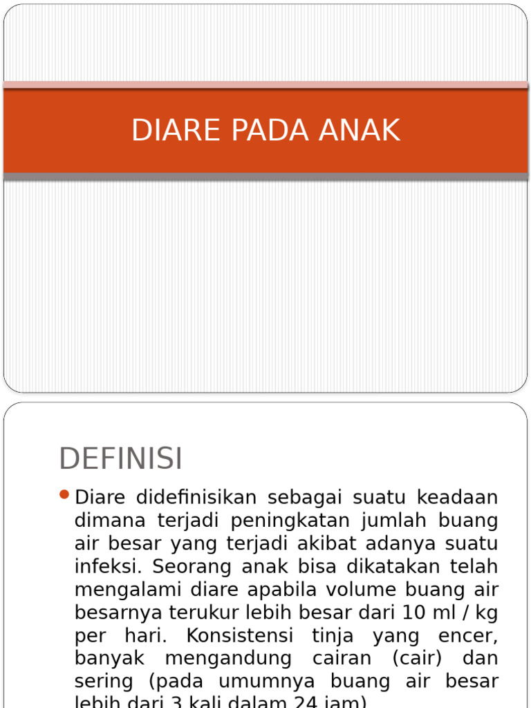 Diare Pada Anak | PDF