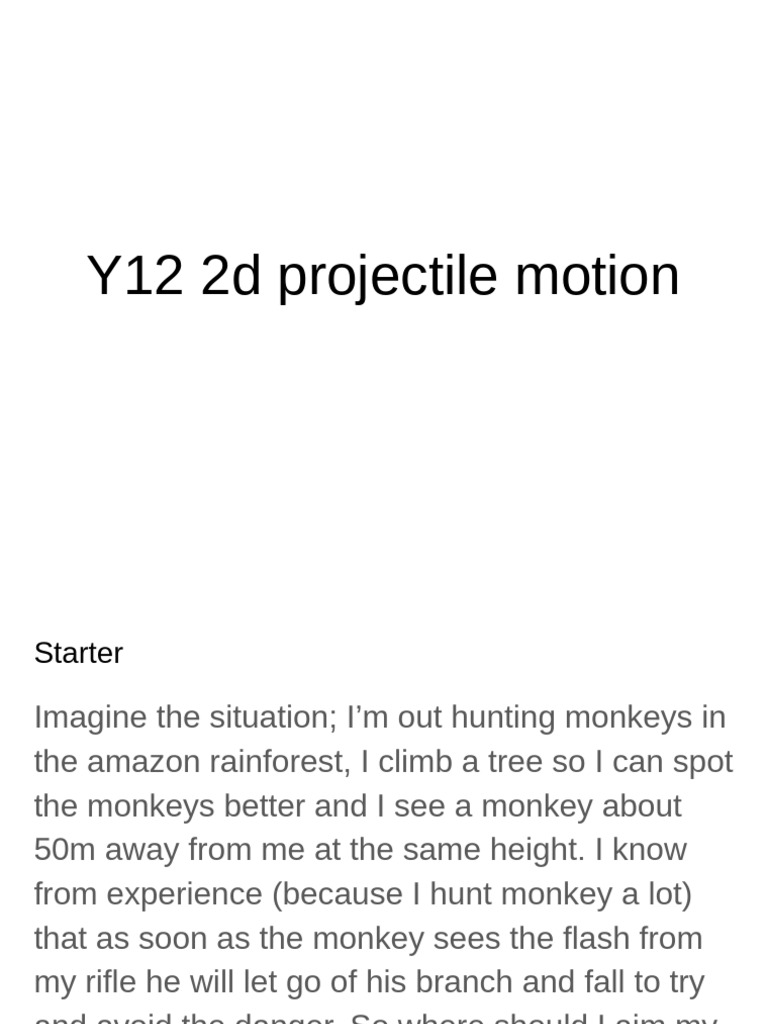 G11 2d Projectile Motion | PDF