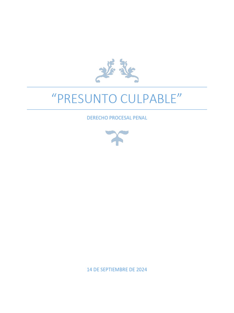Presunto Culpable | PDF