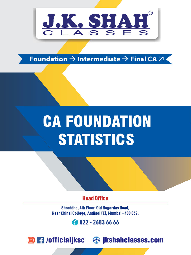 CA Foundation - Statistics | PDF