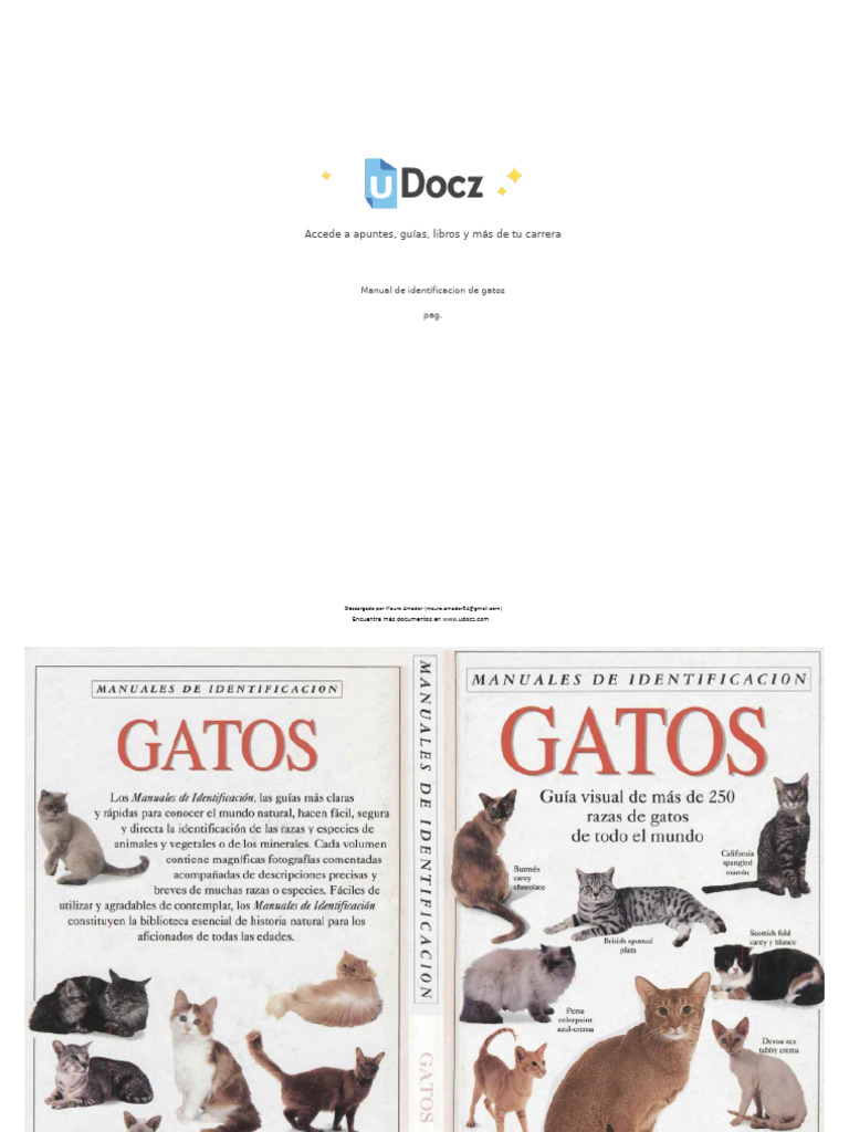 Manual de Identificación de Gatos | PDF