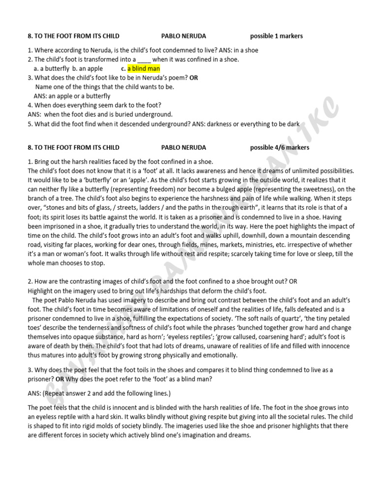 8. To the foot from its child_summary-2 | PDF