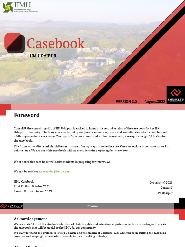 ConsultU Casebook 2024 | PDF