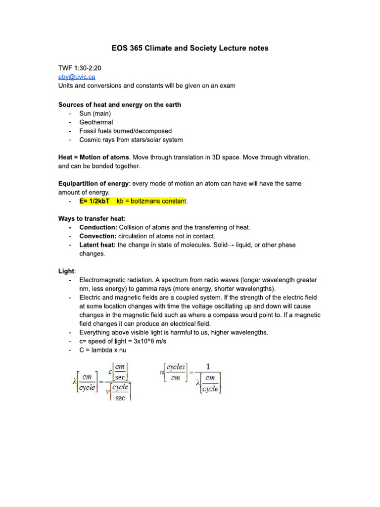 EOS 365 Lecture Notes Example1 | PDF