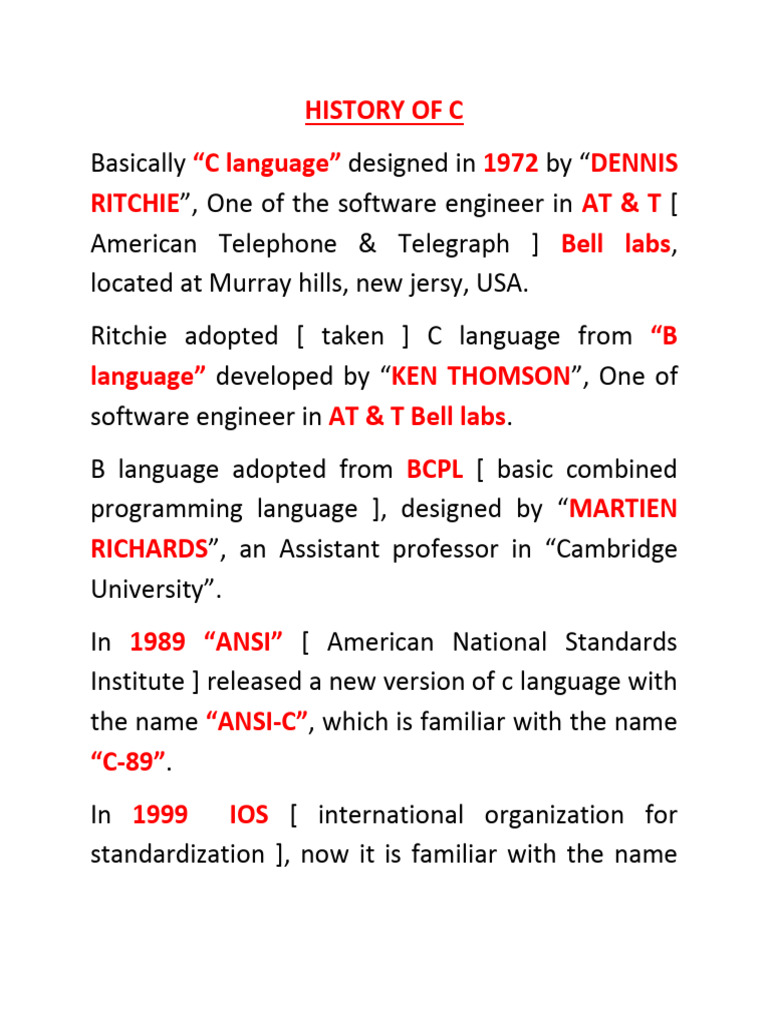 4-6 History of C | PDF