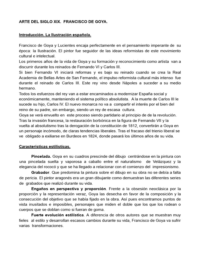 Apuntes Goya | PDF