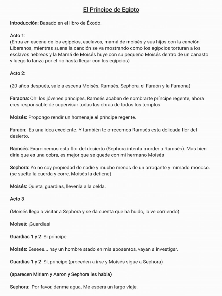 El Príncipe de Egipto | PDF