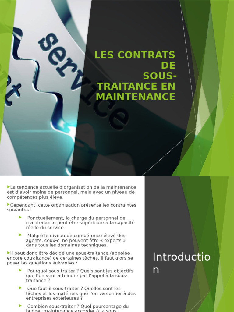 Externalisation Des Travaux | PDF