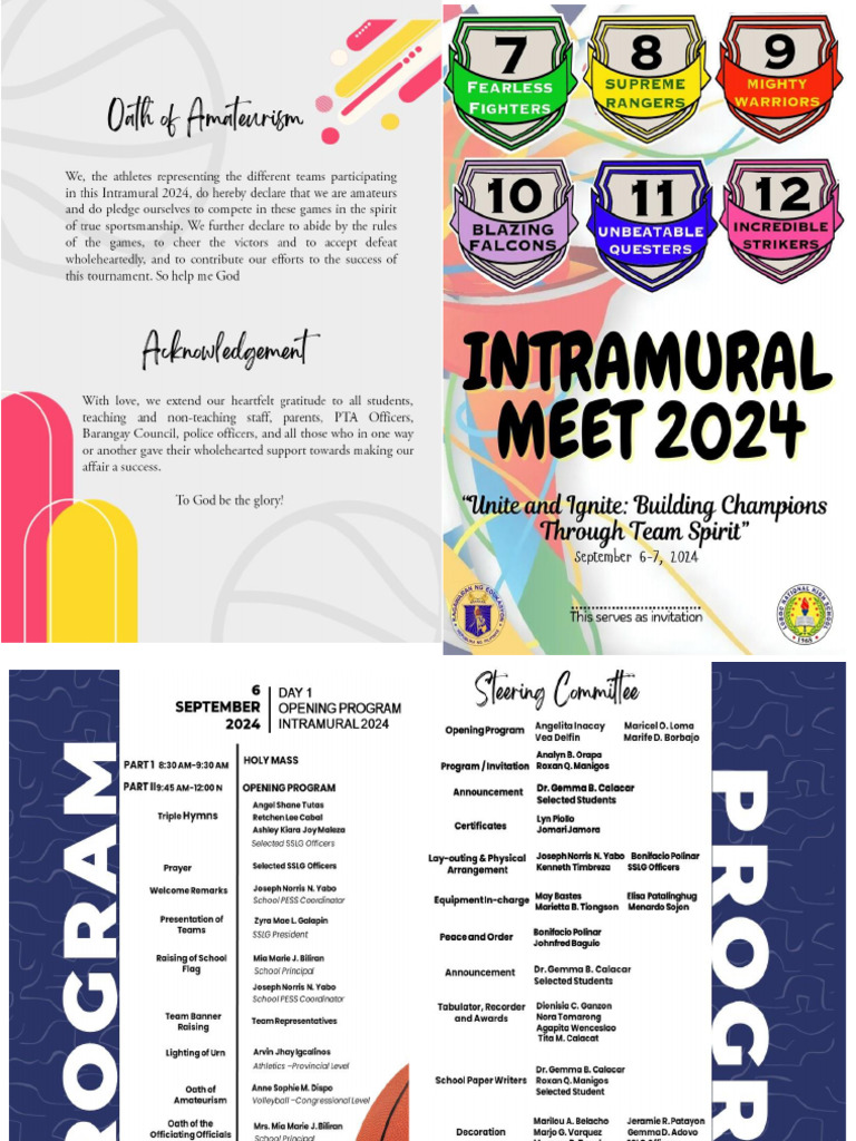 Intramural 2024 Program | PDF