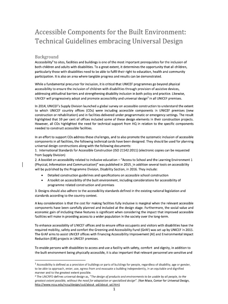 Technical Cards For Accessible Construction | PDF