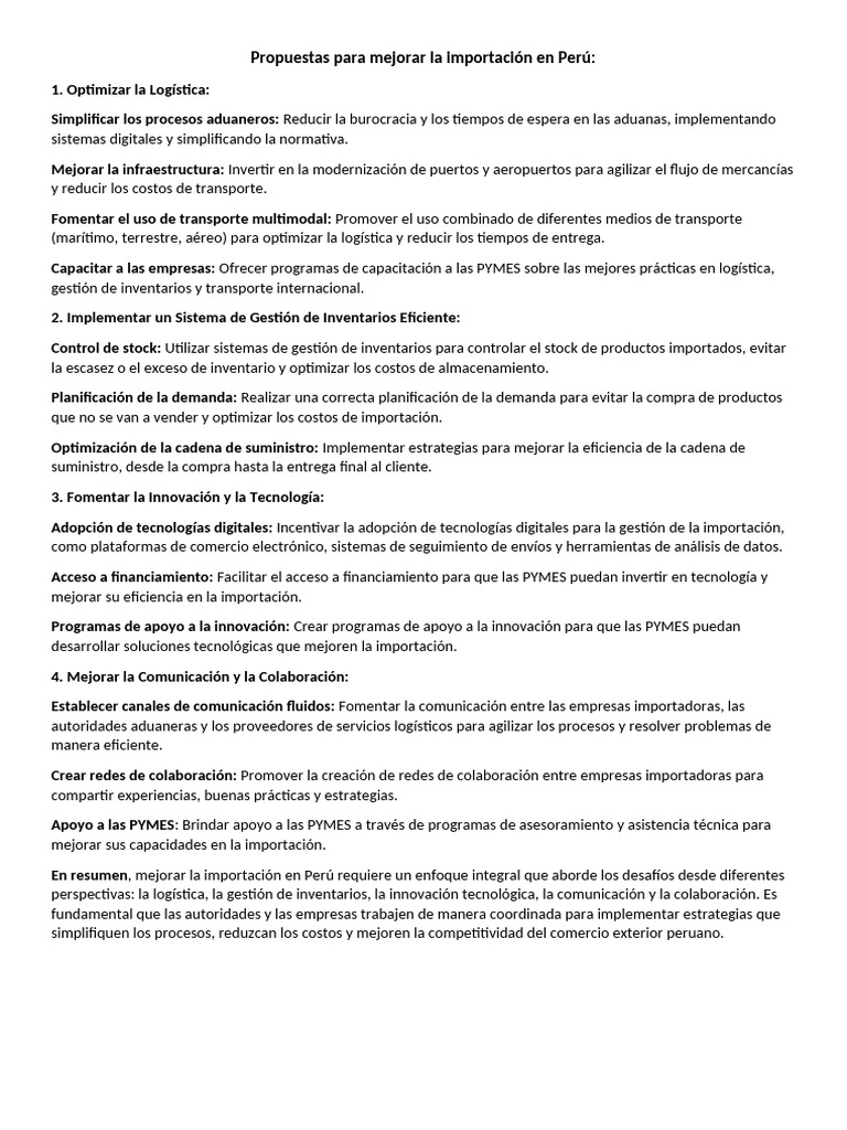 Propuestas para Mejorar El Inpo | PDF