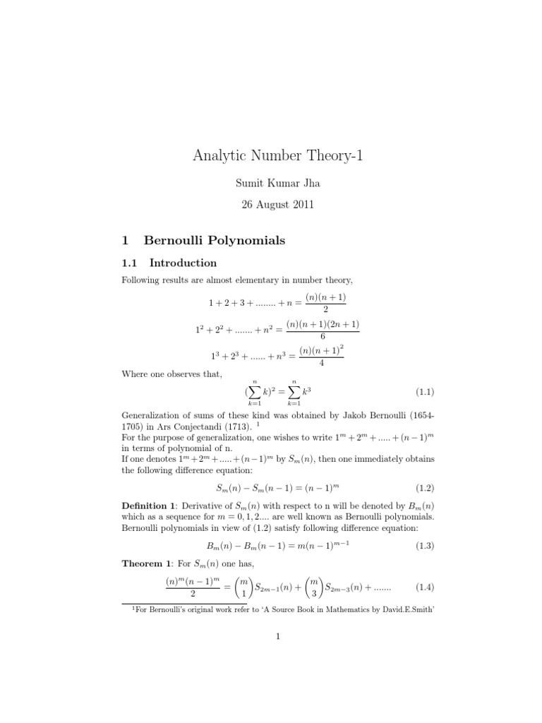 Analytic Number Theory-1 | PDF | Polynomial | Complex Analysis