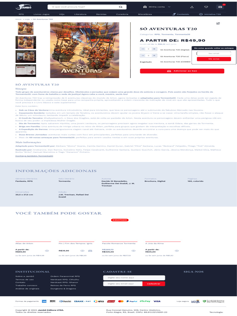 Só Aventuras T20 | PDF