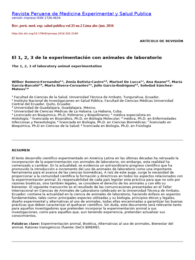 Revista Peruana de Medicina Experimental y Salud Publica | PDF