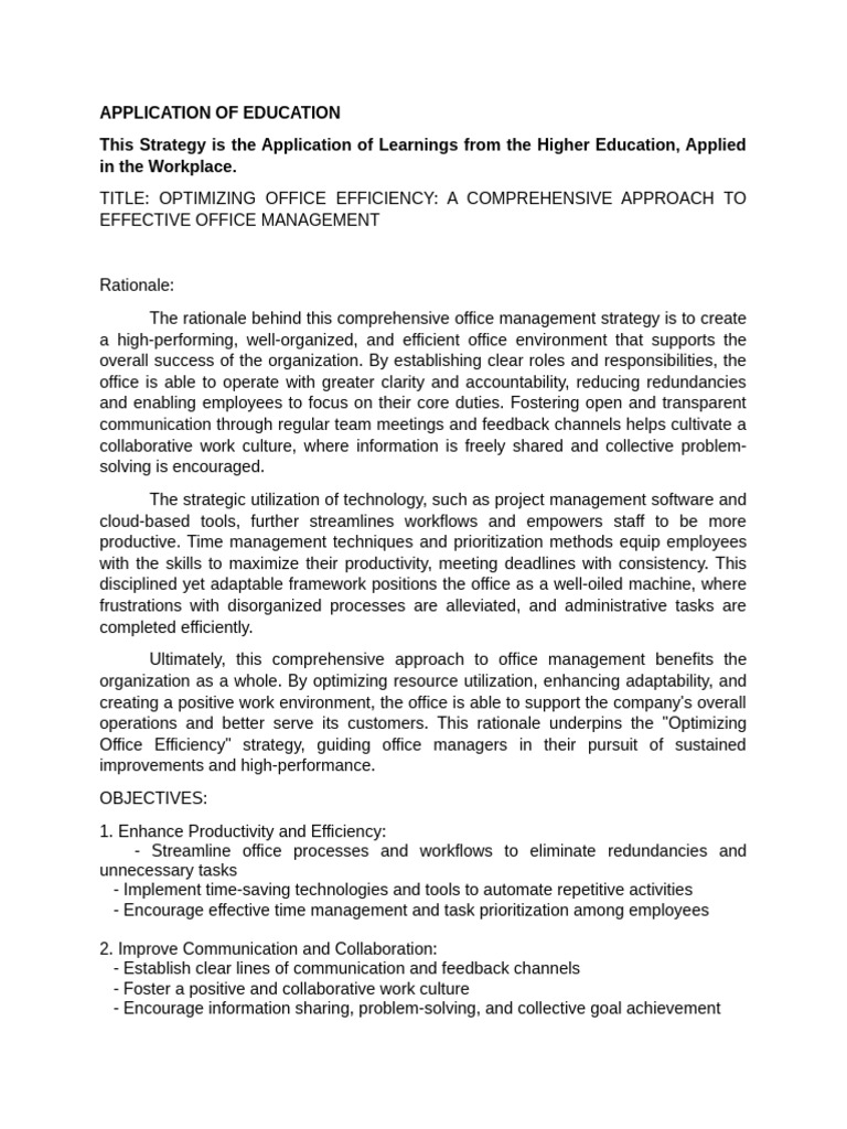 Application of Education | PDF