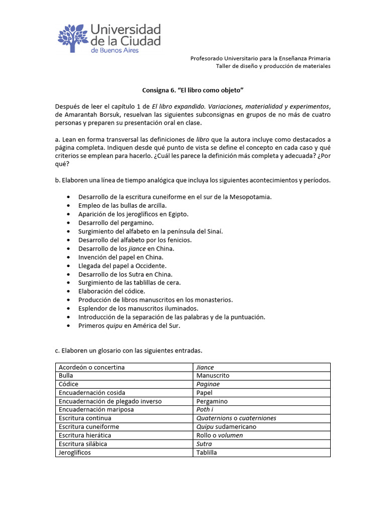 Consigna 6 - El Libro Como Objeto | PDF