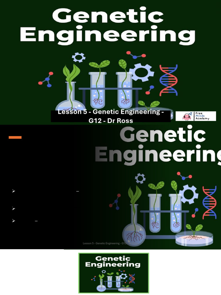 Lesson 5 - Term 2 - Genetic Engineering - G12 - Dr Ross_084150 | PDF