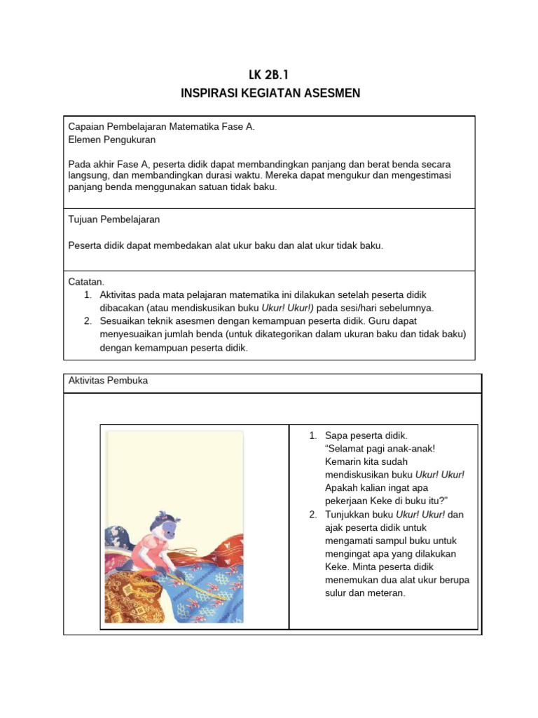 LK 2B.2b. Inspirasi Kegiatan Asesmen | PDF